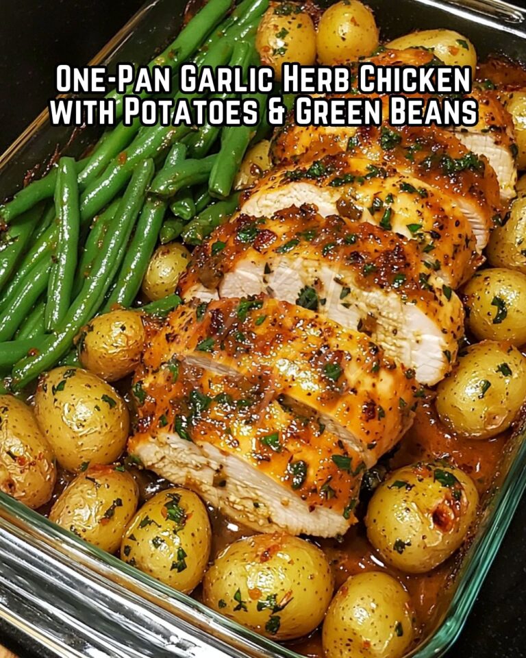 One-Pan Garlic Herb Chicken with Potatoes & Green Beans - Cookery Crafters