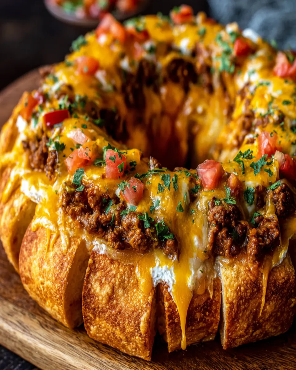 Cheesy Taco Nacho Ring: Your Indulgent Fiesta Awaits - Cookery Crafters