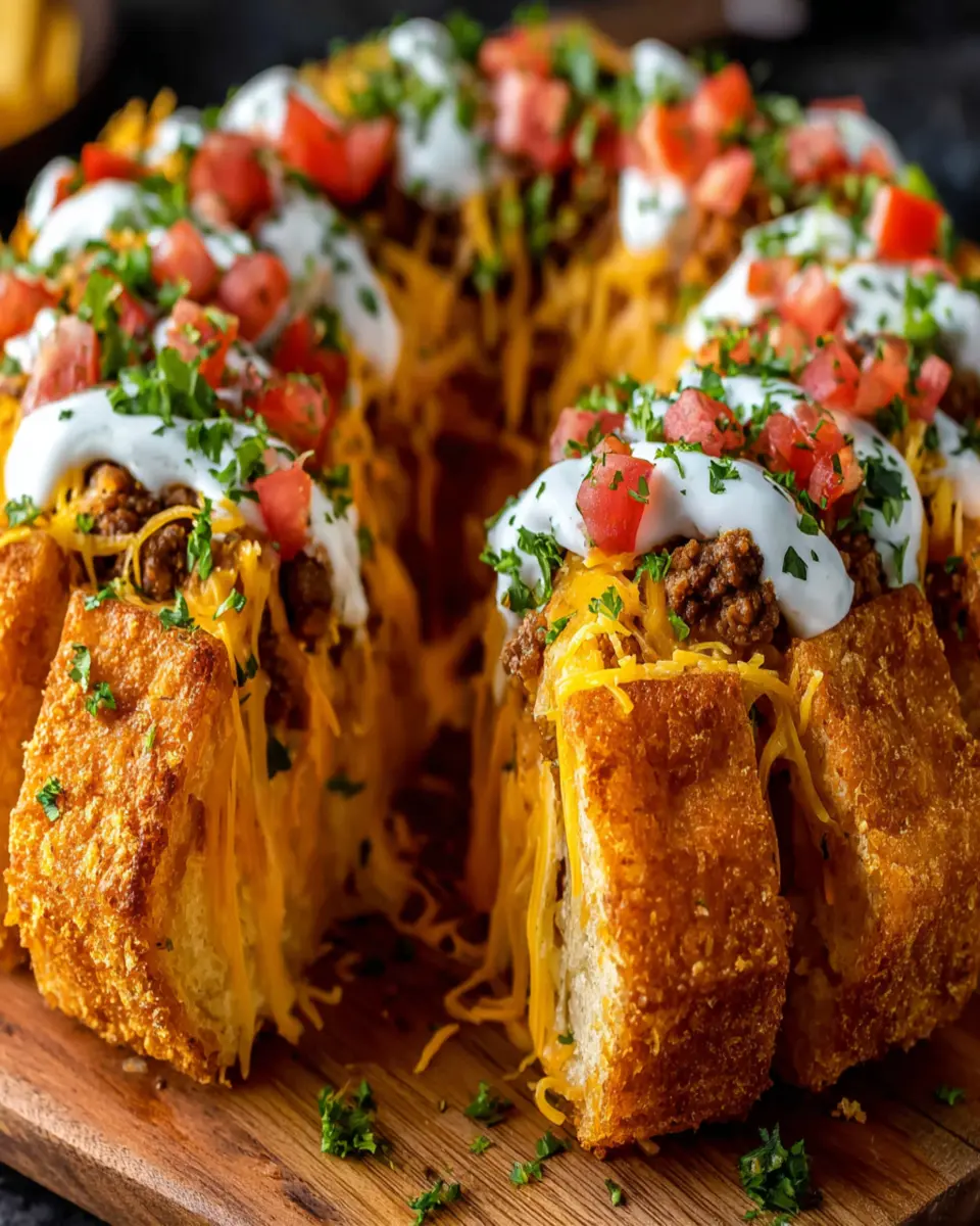 Cheesy Taco Nacho Ring: Your Indulgent Fiesta Awaits - Cookery Crafters