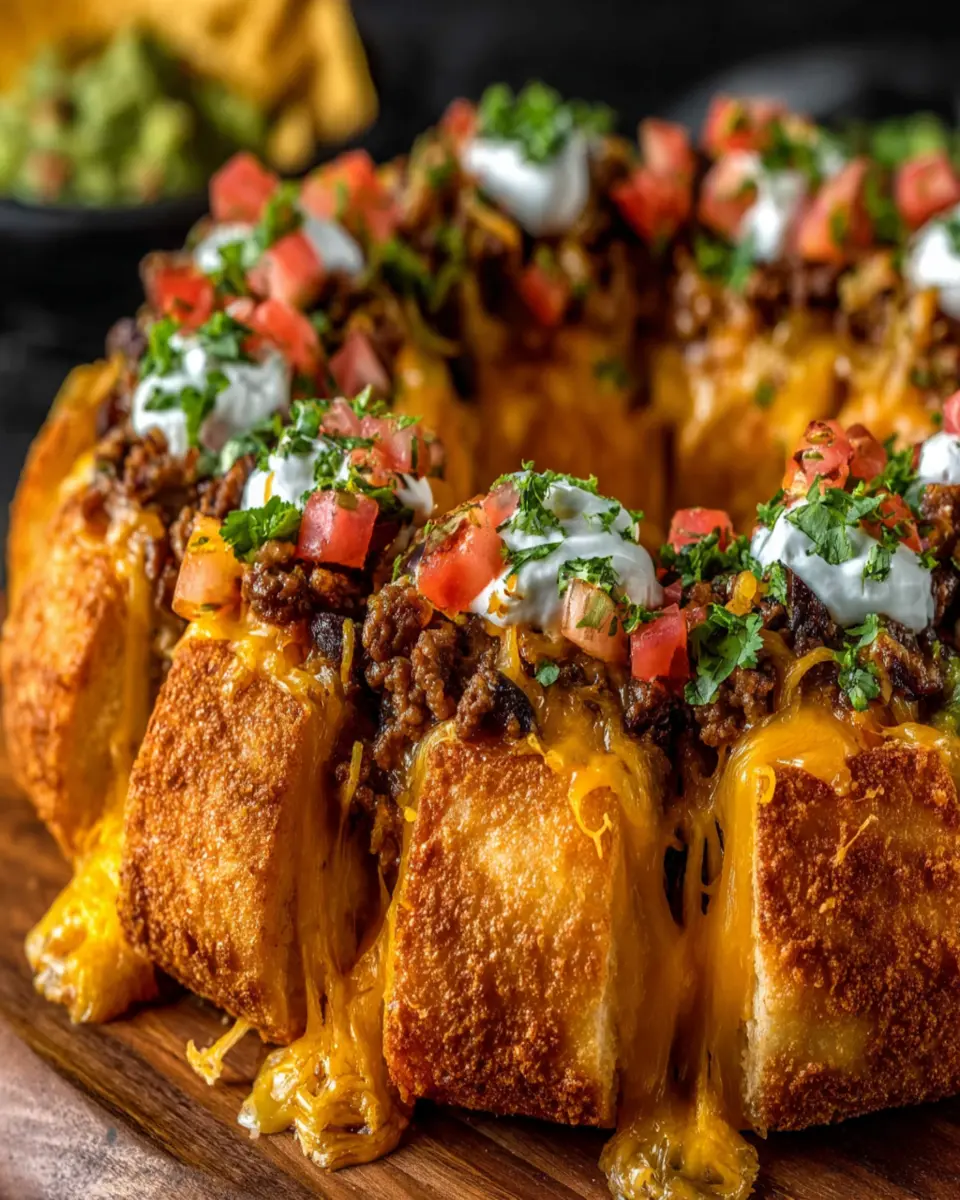 Cheesy Taco Nacho Ring: Your Indulgent Fiesta Awaits - Cookery Crafters