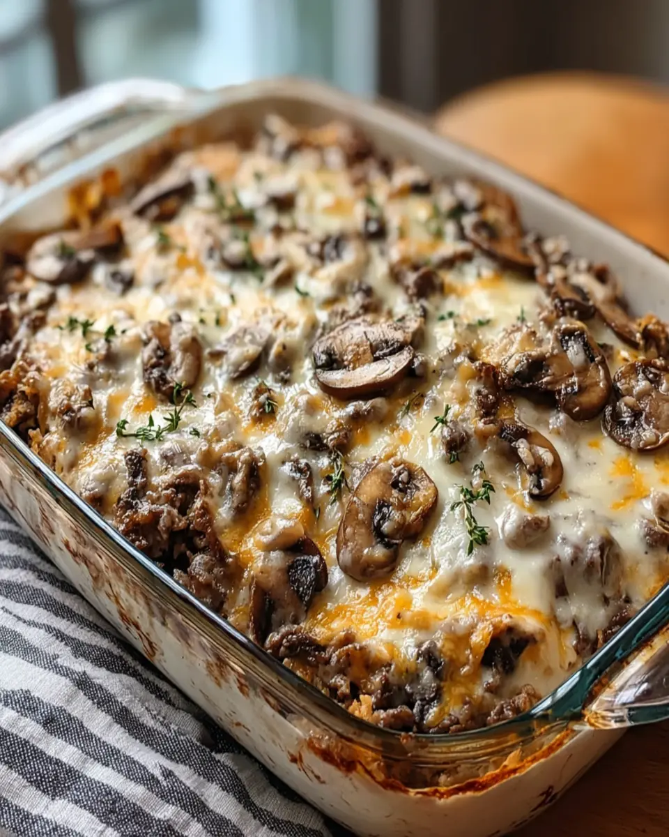 Creamy Mushroom Swiss Burger Casserole: An Indulgent Family Favorite ...