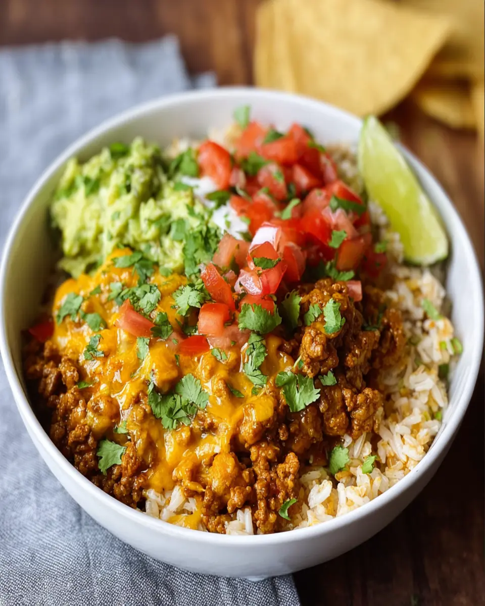 Easy Taco Rice Bowl - Cookery Crafters